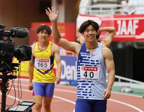 【陸上】坂井隆一郎が10秒17で100m決勝進出 全体トップの好タイム 陸上写真ニュース 日刊スポーツ