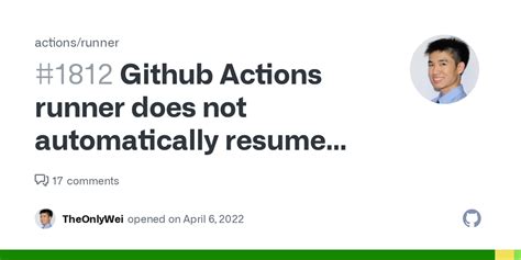 github actions runner does not automatically resume after auto update