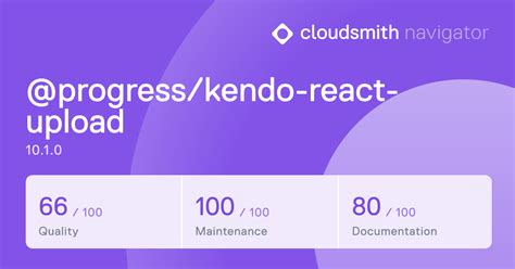 Progresskendo React Upload 1010 Npm Package Quality Cloudsmith Navigator