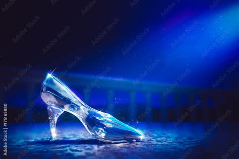 3d Image Of Cinderellas Glass Slipper On The Floor Stock Illustration