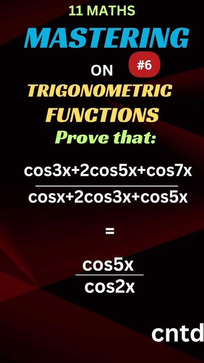 class 11 6 mastering on trigonometric functions 🔥 trigonometry cbse