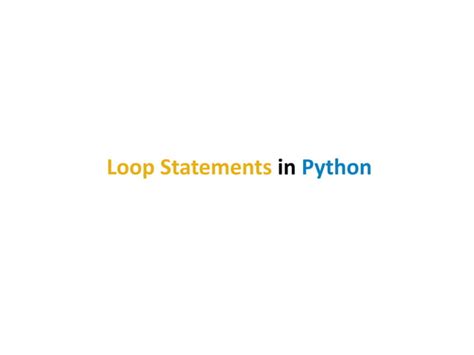 Controlstatementsinpythonpptx Programming Languages Computing
