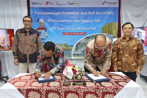 PGN Suplai Gas Bumi Ke FajarPaper Dukung Implementasi Transisi Dan Teknologi Hemat Energi