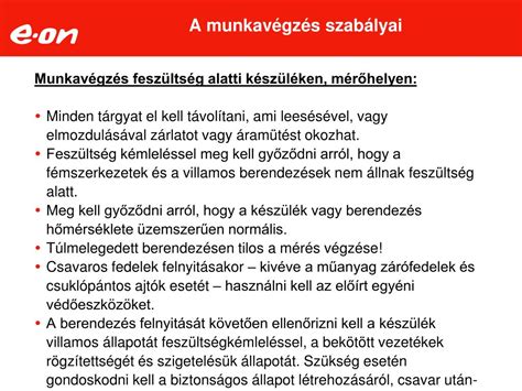 PPT Munkavédelmi oktatás regisztrált szerelők részére PowerPoint
