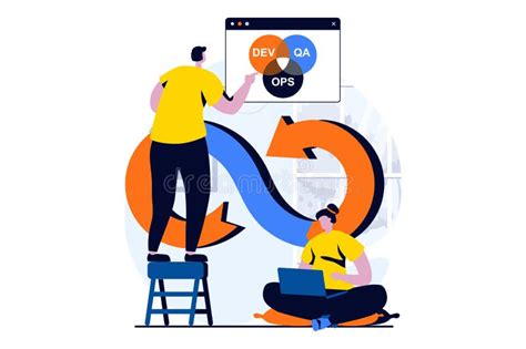 Devops Flat Design Stock Illustrations Devops Flat Design Stock Illustrations Vectors