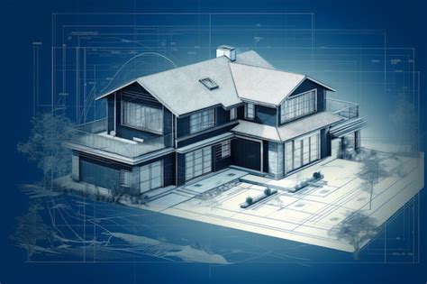 Premium Ai Image House Blueprint 3d Plan Generate Ai