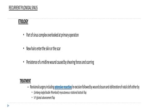 Pilonidal Sinus Definition Types History Examination Treatment Ppt