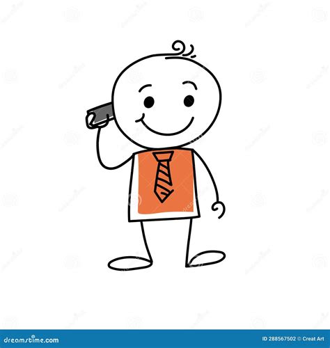 The Old Man Talking On A Mobile Phonepop Art Retro Vector Illustration