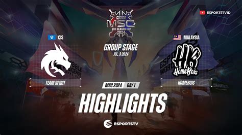 Team Spirit Vs HomeBois HIGHLIGHTS MSC HB VS TS ESPORTSTV YouTube
