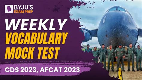 Vocabulary Mock Test For CDS 2023 AFCAT 2023 CAPF 2023 English For Defence Exams YouTube