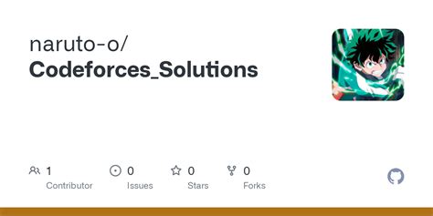 GitHub Naruto O Codeforces Solutions