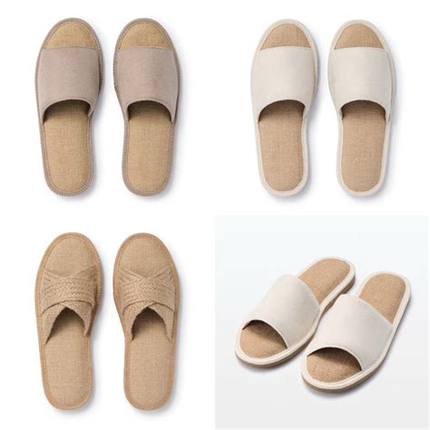 New 日本無印良品 MUJI 黃麻拖鞋 室內拖鞋 兩色 蝦皮購物