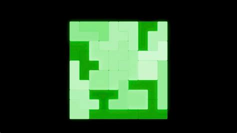 Premium Photo Black Background Design Green Tetris In Animation Falling On A Dark Empty Background