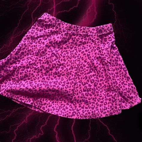 Cheetah Print Circle Skirt •pink Cheetah Print Depop
