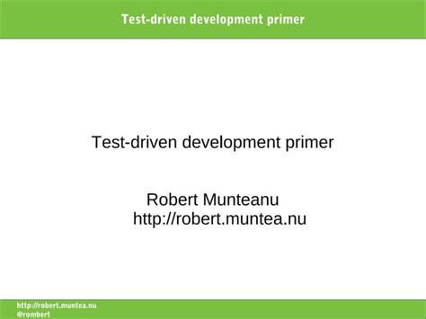 Tdd Primer Odp