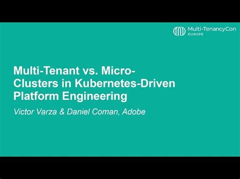 Free Video Multi Tenant Vs Micro Clusters In Kubernetes Driven Platform Engineering From CNCF