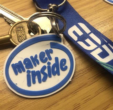 Maker Inside Intel Inside Style Sign Keyring Or Pin Badge By D Dengineer Download Free STL