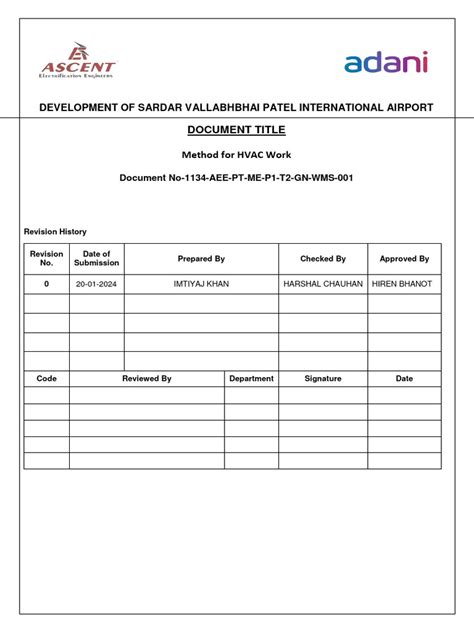 Hvac Work Methodstatement Pdf Duct Flow Manufactured Goods