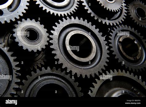 Interlocking Gear Cogs Stock Photo Alamy
