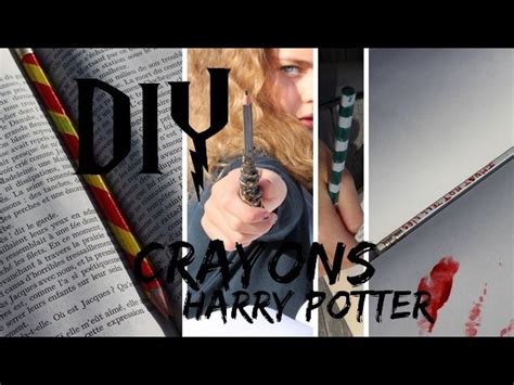 Harry Potter Diy Crayons Baguette Magique Maisons De Poudlard Plume