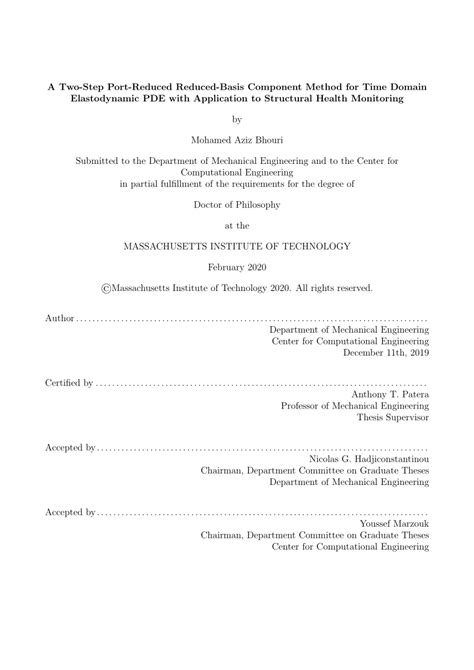 Pdf A Two Step Port Reduced Reduced Basis Component Method For Time Domain Elastodynamic Pde