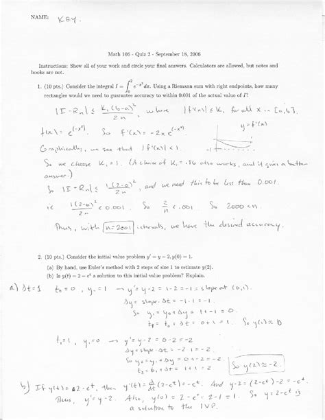 Riemann Sum Calculus Solved Quiz Docsity