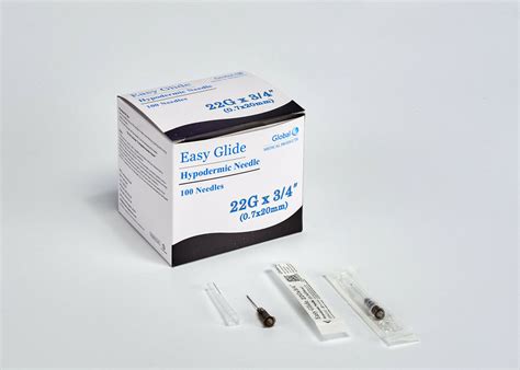 Easy Glide 22g X 34 Hypodermic Needles Box Of 100 Medical Sales