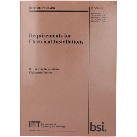 Iet Wiring Regulations 18th Edition Bs 7671 18th Edition Iet