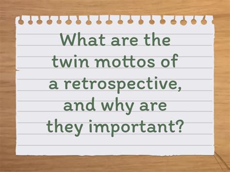Sprint Retrospective Questions Flash Cards