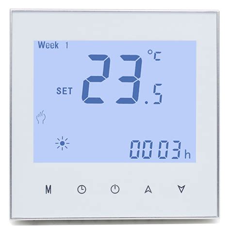 Smart Day Programmable Thermostat Underfloor Heating Systems Touch Screen