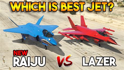 GTA 5 ONLINE RAIJU VS LAZER WHICH IS BEST JET PLANE YouTube