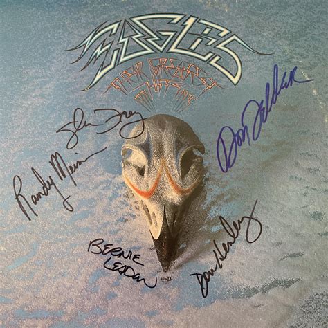 Lot Eagles Their Greatest Hits 1971 1975 Signed Album