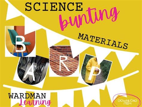 Primary Science Bunting Materials Display Teaching Resources