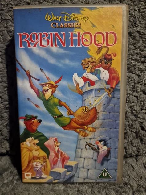 Walt Disney Classics Robin Hood Vhs Video Cassette Tape Pal Format