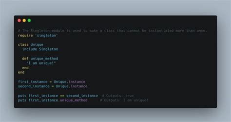 Learn About Singleton Module In Ruby Joey W Posted On The Topic Linkedin