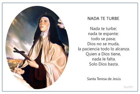 Poema Nada Te Turbe De Santa Teresa De Jesus San Jose Cluny