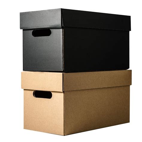 Black Cardboard Storage Boxes With Lids At Louise Mcmakin Blog