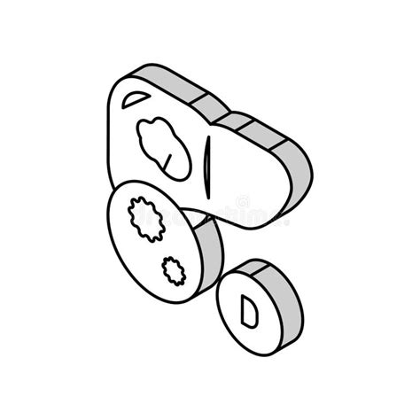 Type D Hepatitis Isometric Icon Vector Illustration Stock Vector