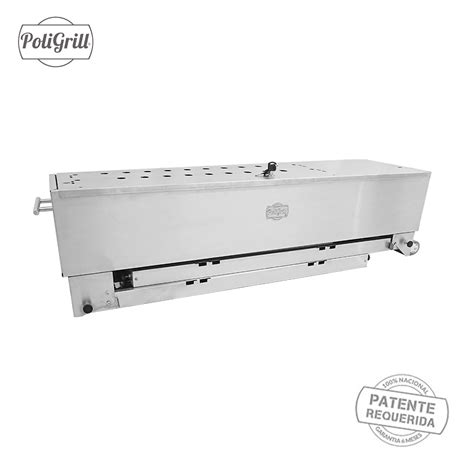 Churrasqueira Espetinho Giratório Inox a Carvão Eventos c Grill Giratório p espetinhos