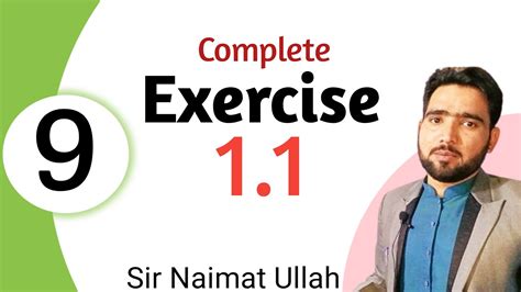 Exercise 1 1 Class 9 Math Complete Sir Naimat Maths Youtube