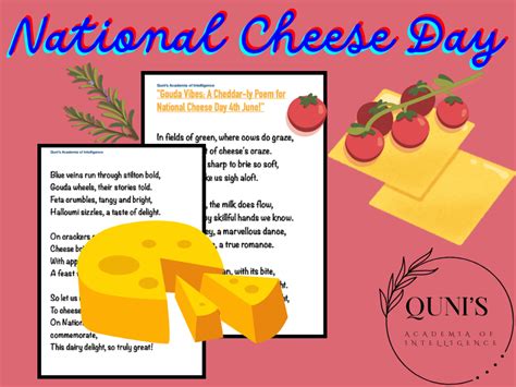Gouda Vibes A Cheddar Ly Poem For National Cheese Day 4th June