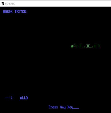 Words Bas Gw Basic Utilisé Par Pc Basic