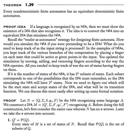Solved Use The Construction Given In Theorem 1 39 To Convert