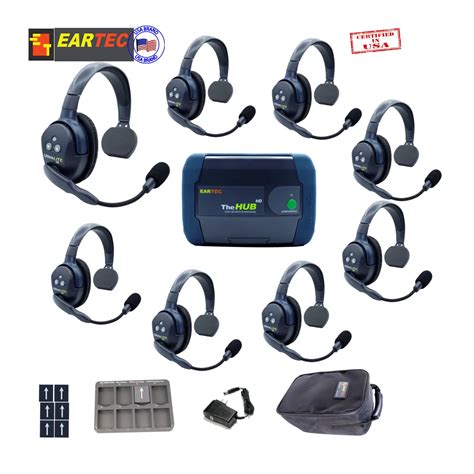 Eartec Eight Person Full Duplex Wireless Intercom System Actionfilmz