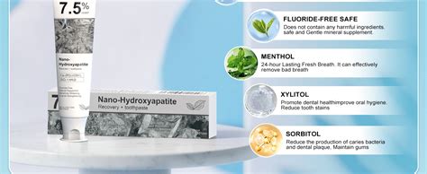 Hydroxyapatite Toothpaste For Advanced Enamel Protection Fluoride Free Nano