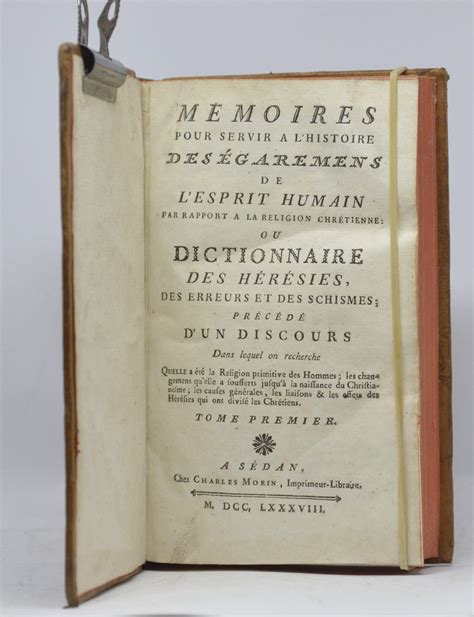 PLUQUET Mémoires pour Servir à lHistoire des Egarements de lEsprit