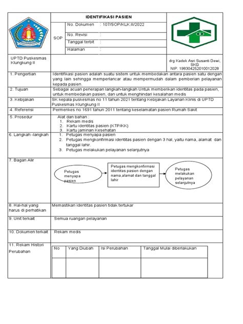 Contoh Format Sop Puskesmas Pdf