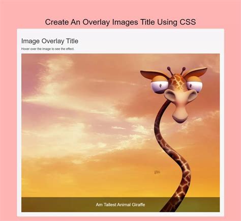 How Can I Create An Overlay Images Title Using Css Image Overlay