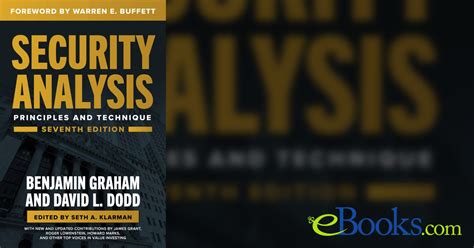 Security Analysis Seventh Edition Principles And Techniques