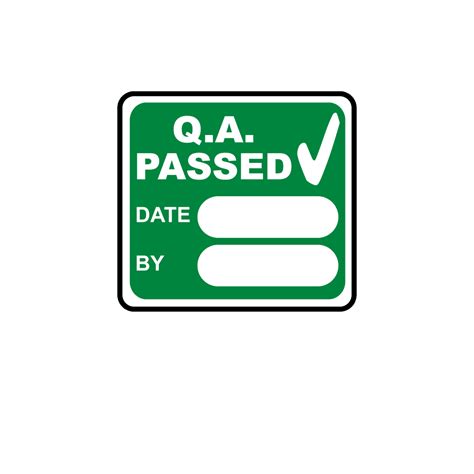 buy mini q a passed labels in green quality assurance stickers